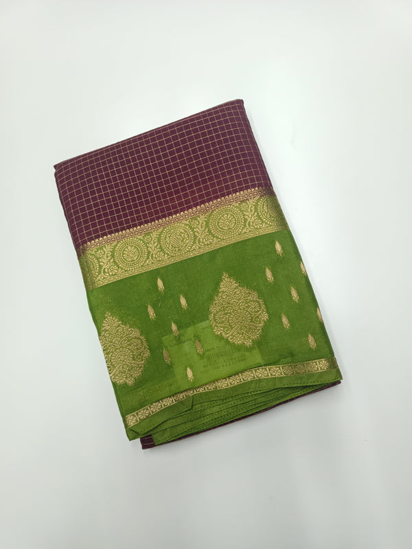 FANCY CHINON CREPE SAREE – B S CHANNABASAPPA & SONS